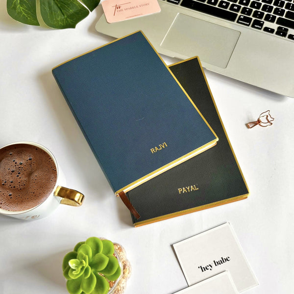 Personalized Softbound Notebook - Golden Edge - COD Not Applicable ...