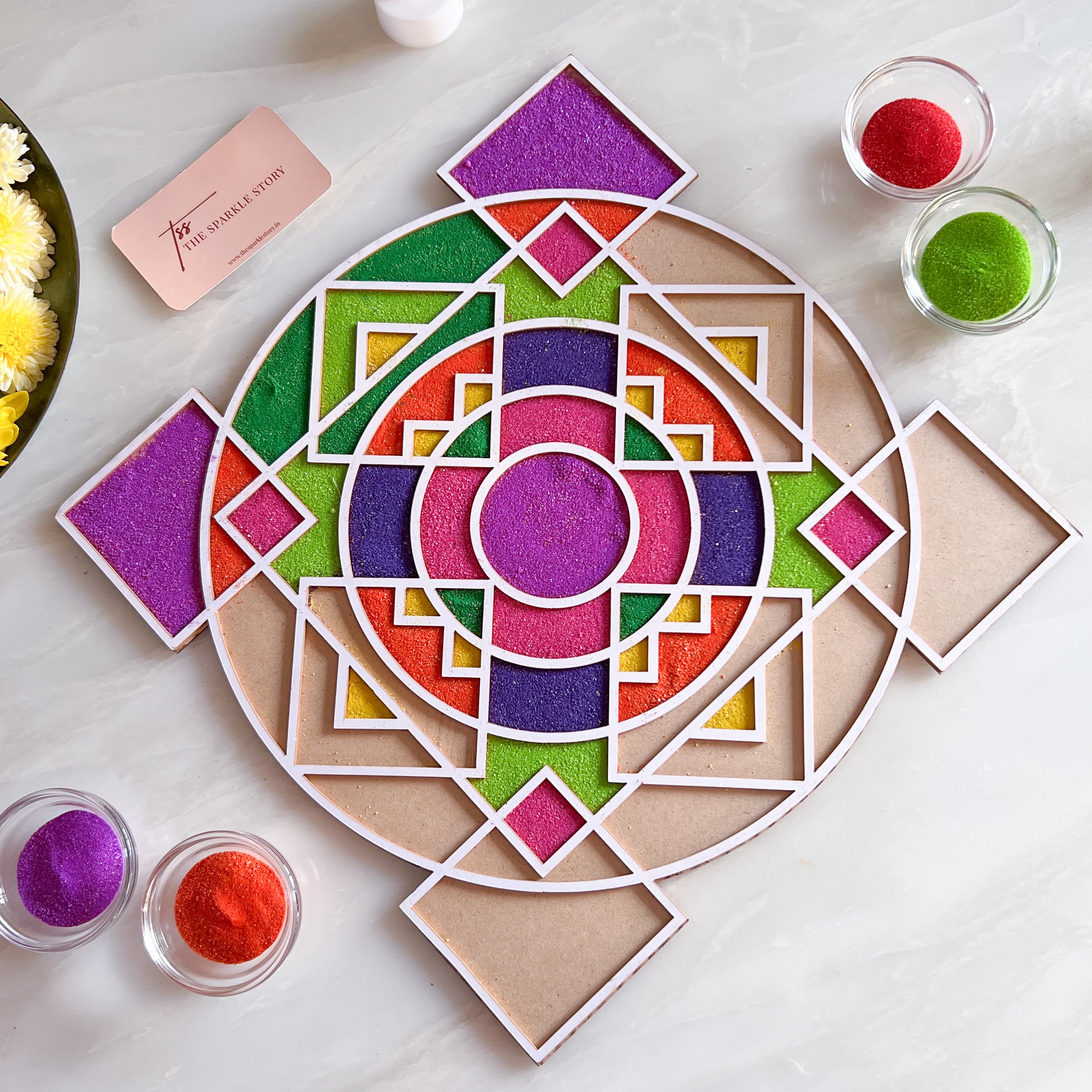 Medium Rangoli Mat - Geometric – Shop Exclusive Picks | The Sparkle Story