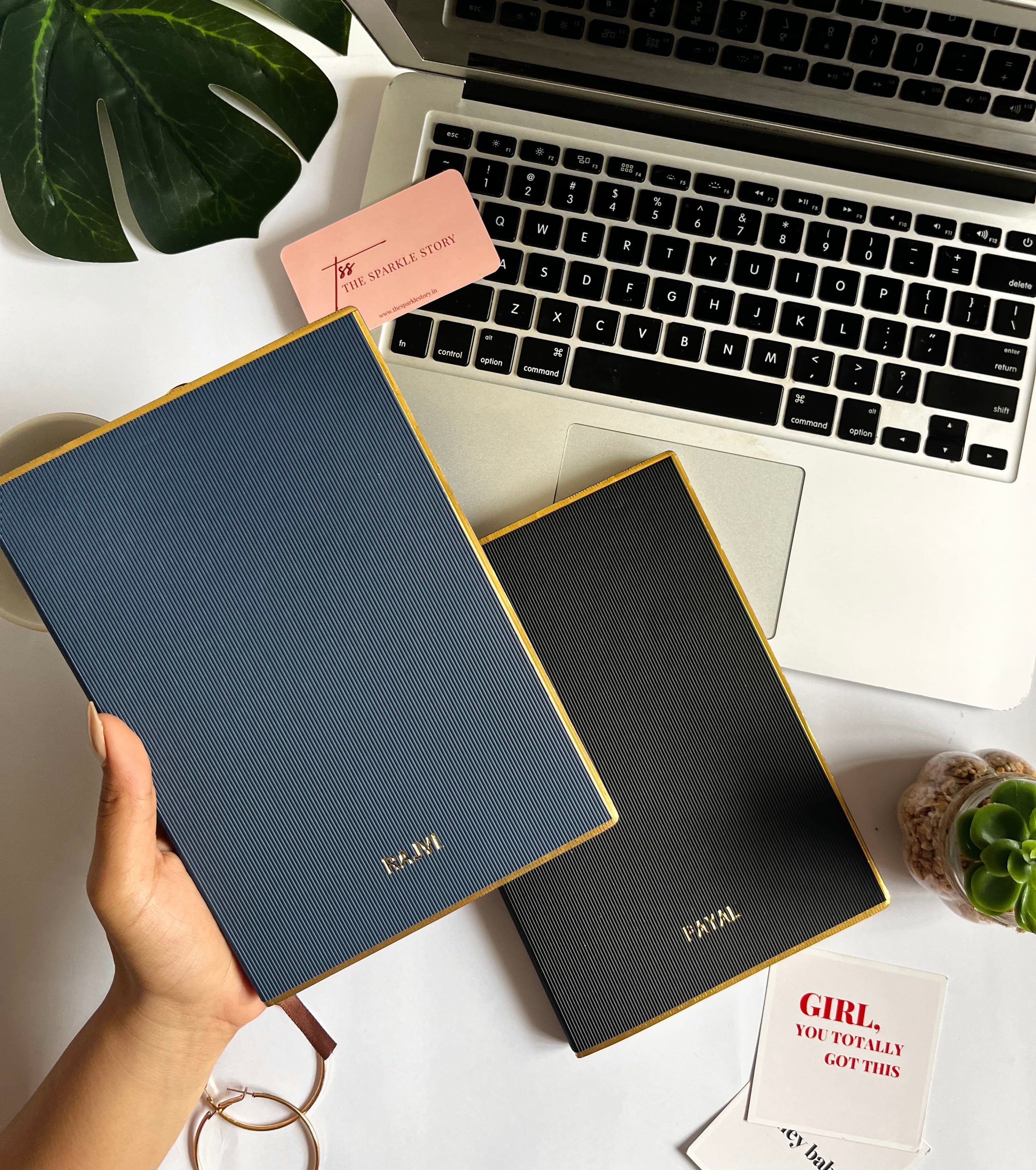 Personalized Softbound Notebook - Golden Edge - COD Not Applicable ...