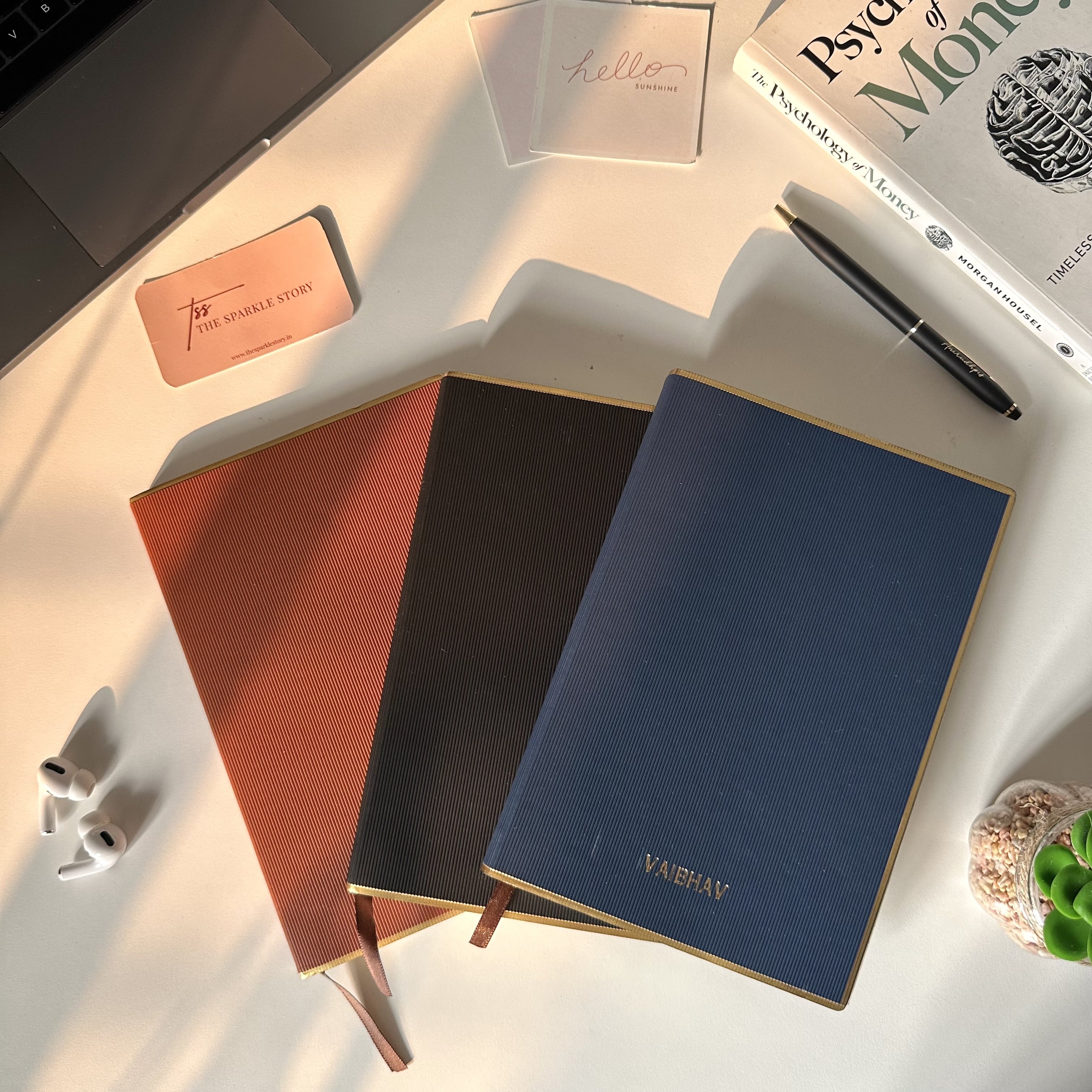 Personalized Softbound Notebook - Golden Edge - COD Not Applicable ...